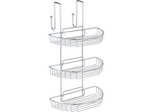 4008838952078 - Duschablage WENKO Badregal zum Hängen Regale Gr B H T 27 cm x 51 cm x 29 cm silberfarben (chrom) Duschzubehör Regale 3 Ablagen