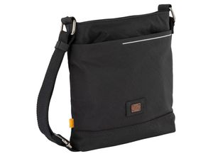 4255619900227 - Umhängetasche CAMEL ACTIVE City Damen Gr B H T 23cm x 25cm x 45cm schwarz Nylon unifarben Taschen passender urbaner Begleiter mit kleinen reflektierenden Details