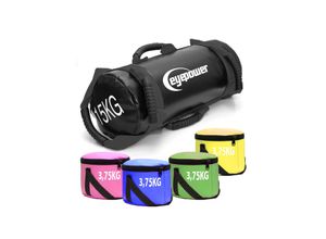 4057216044591 - 15kg Power Bag mit 4 Kettlebell Gewichten - 18x50 Home Training Sandbag 6 Griffe