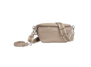 4255619923561 - Bauchtasche GABOR Silena Damen Gr B H T 30cm x 155cm x 95cm grau (taupe) Polyurethan clean gepflegt geprägtes Muster unifarben Taschen hochwertig gewebte Gurtband und ein filigranes Logo