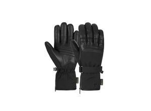 4060485432495 - Skihandschuhe REUSCH Ethan GORE-TEX Damen Gr 85 schwarz 65% Polyester 25% Ziegenleder 5% Wolle 5% Elasthan mehrfarbig Klassisch Handschuhe mit wasserdichter Membran