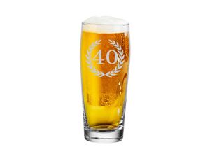 4262418972317 - LUXENTU Willi Becher Bierglas mit Gravur 40 Jubiläum 05 l