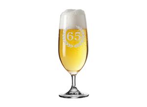 4262418972416 - LUXENTU Biertulpe Pilsglas mit Gravur 65 Jubiläum 360 ml