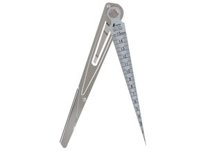 4030623125718 - Shinwa 32789 Schweißkegel Fühlerlehre Tiefenlineal 1–15 mm mit Clip-Halter