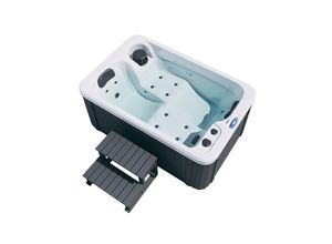 4058166313072 - HOME DELUXE Outdoor Whirlpool HORIZON 175 x 115 cm mit Treppe und Thermoabdeckung