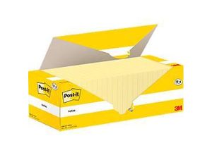 4064035128074 - Post-it® Haftnotizen Notes 654-CY-VP24 B 76 x T 76 mm PEFC®-Papier gelb 18 + 6 Blöcke gratis 100 Blatt Block