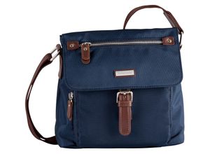 4250339231224 - Umhängetasche TOM TAILOR Rina Damen Gr B H T 225cm x 19cm x 9cm blau Lederimitat Nylon Taschen aus leichtgewichtigem Nylon und aufwändig gewebten Gurtband
