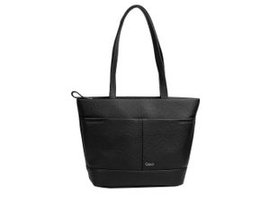 4255619922465 - Shopper GABOR Lenea Damen Gr B H T 36cm x 245cm x 11cm schwarz Polyurethan clean gepflegt unifarben Taschen aus recyceltem Polyurethan mit dekorativen Ziernähten