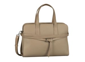 4255619926272 - Shopper TOM TAILOR Freya Kinder Gr B H T 35cm x 26cm x 13cm beige (natur) Polyurethan Taschen verziert mit schmalen mehrlagigen Riemen und Metallschließe