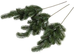 8505493236018 - Kunstzweig BOTANIC-HAUS Tannenzweig Nisse Kunstpflanzen Gr Ø H 16 cm x 60 cm 3 St grün Weitere Weihnachtsdeko