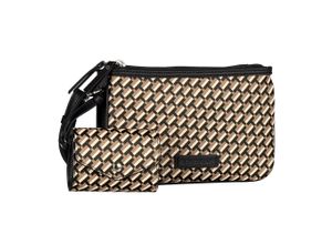 4255619928986 - Umhängetasche TOM TAILOR Xenia Kinder Gr B H T 215cm x 14cm x 3cm schwarz Polyurethan Taschen mit raffiniert geometrischen T Print des Logos auf dem Taschenkörper