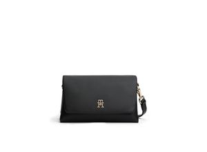 8721222041719 - Umhängetasche TOMMY HILFIGER TH MODERN ESS MINI CROSSOVER Damen Gr B H T 20cm x 12cm x 10cm schwarz Lederimitat Textil Taschen Damen Abendtasche Schultertasche mit zwei Innenfächern