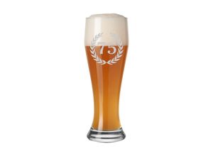 4262418972003 - LUXENTU Weizenbierglas mit Gravur 75 Jubiläum 05 l
