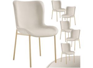 4061173269164 - tectake® Polsterstuhl ergonomische Form mit hoher Rückenlehne bodenschonende Kunststoffkappen 54 x 62 x 90 cm