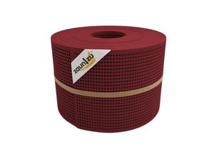 4068864122524 - zaun zu® Sichtschutz Rille Gelocht 30 Prozent PP Streifen Bordeauxrot 50m