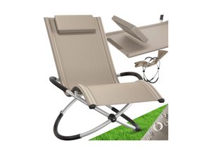 4061173255808 - tectake® - Sonnenliege - ergonomisch faltbar - Kapazität 150 kg - beige -