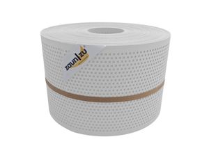 4068864110941 - zaun zu® Sichtschutz Gelocht Quadrat Muster für Doppelstabmatten Weiß 50m
