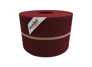 4068864123064 - zaun zu® Sichtschutz Rille Gelocht Quadrat-Muster für Doppelstabmatten Bordeauxrot 50m