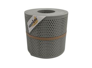 4068864122746 - zaun zu® Sichtschutz Rille Gelocht Diamant Muster für Doppelstabmatten Steingrau 26m