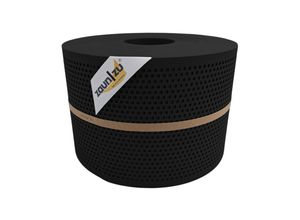 4068864123149 - zaun zu® Sichtschutz Rille Gelocht Quadrat-Muster für Doppelstabmatten Schwarz 50m
