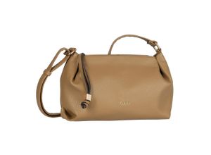 4255619927828 - Umhängetasche GABOR Telia Damen Gr B H T 28cm x 18cm x 95cm braun Polyurethan Taschen dezente Falten eleganter Reißverschlusszipper mit goldenem Zierkubus