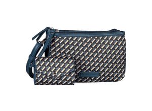 4255619928993 - Umhängetasche TOM TAILOR Xenia Kinder Gr B H T 215cm x 14cm x 3cm blau Polyurethan Taschen mit raffiniert geometrischen T Print des Logos auf dem Taschenkörper