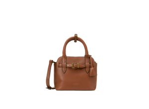 4059184154470 - Umhängetasche MARC OPOLO aus edlem Rindleder Damen Gr B H T 23cm x 14cm x 10cm braun (schwarz cognac) Leder unifarben Taschen