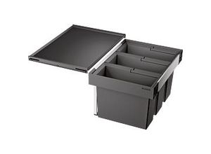 4020684651141 - Mülltrennsystem BLANCO Flexon II 60 3 schwarz B40cm H37cm T56cm Kunststoff Mülleimer Kunststoff Stahlblech 600 mm Untermass