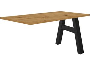 4044393296813 - Anbautisch MÄUSBACHER Mio braun (asteiche) B120cm H75cm T70cm Holzwerkstoff Ansatztischplatten Esstischplatte Esstisch-Zubehör Tischplatte