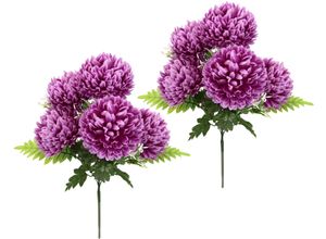4019844790929 - Blumenstrauß IGEA Chrysantheme rosa (dunkelrosa) L30cm Schnittblumen Kunstblumenstrauß