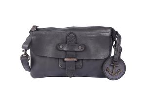 4046478080683 - Handtasche HARBOUR 2ND Logan Damen Gr B H T 19cm x 12cm x 8cm grau (ash) Rindsleder Taschen