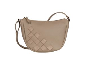 4255619927019 - Umhängetasche GABOR Granada Structure Damen Gr B H T 31cm x 21cm x 95cm beige (natur) Polyurethan Taschen eingewebete einzigartige Streifen aus Velourslederimitat