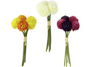4019844790806 - Blumenstrauß IGEA Chrysanthemen bunt L10cm Schnittblumen Kunstblumen