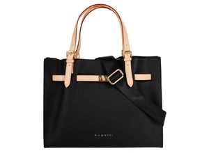 4250060365625 - Henkeltasche BUGATTI ELLA Damen Gr B H T 37cm x 27cm x 14cm onesize schwarz Kunstfaser leicht glänzend unifarben Taschen
