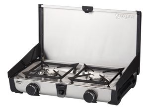 4000591014529 - Gaskocher ENDERS Ryda 2 Z schwarz (silberfarben schwarz) B32cm H95cm L52cm Edelstahl Kunststoff Gaskocher Campingkocher mit 2 leistungsstarken Brennern