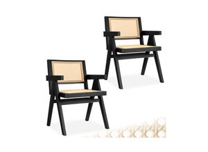 4061173271839 - tectake® Armlehnstuhl Retro-Design im 50er Jahre-Stil massives Holzgestell mit Lackierung 59 x 565 x 825 cm Belastbarkeit 120 kg