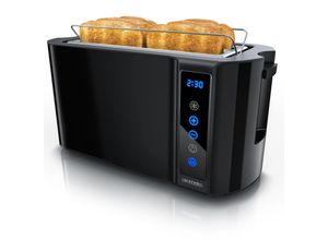 4062861836316 - Arendo Toaster Edelstahl mit Brötchenaufsatz Display & Touch wärmeisoliert verschiedene Schlitze