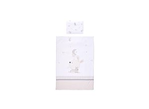 3800166115238 - Kinderbettwäsche 3-teilig Decke 140 x 95 Kissen 43 x 35 Laken 150 x 100 grau Sterne