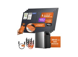 4262403076990 - Solarway® Balkonkraftwerk 2000Wp   800W mit 38 kWh EcoFlow STREAM Ultra X Speicher – Komplettset mit 500W Solarmodulen Wechselrichter & Zubehör – steckerfertige Mini-Solaranlage für die Steckdose