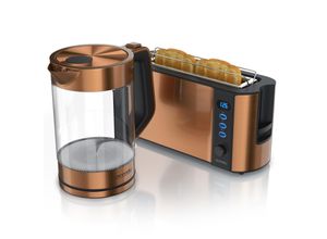 4062861057322 - Arendo Frühstücksset 2 teilig Wasserkocher Toaster Kupfer