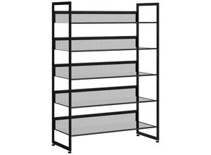 4255633568670 - Schuhregal Schuhständer mit 5 Ebenen Schuhablage für max 15 Paar Schuhe Schuh-Organizer mit Griff für Eingang Schlafzimmer Stahl 72 x 30 x 102