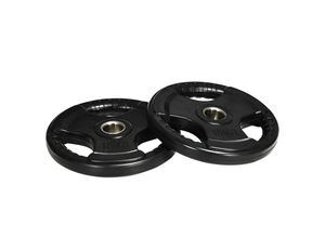 4255633511386 - SPORTNOW Hantelscheibe mit 5 cm Bohrung schwarz 36L x 36B x 5H cm olympiascheiben hantelscheiben 10 kg gewichtsscheiben 2er-set