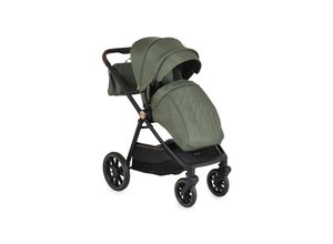 3801005100286 - Kombikinderwagen Celebrity 2 in 1 Stoßdämpfer PU-Rollen Wickeltasche grün