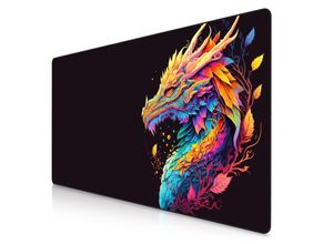 4062861823217 - Gaming Mauspad XXXL Speed Gaming Mousepad 1200x600 mm Deskpad rutschfest & abwaschbar für Speed & Präzision Color Dragon