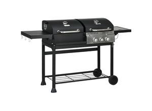 4255633564368 - Grillwagen Verzinkter Stahl Edelstahl