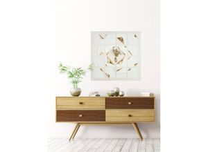 4063387719763 - Bild mit Rahmen GILDE Bild quadratisch Run mehrfarbig H 100 cm bunt (farbe bild(er) mehrfarbig) B100cm H100cm T20cm Leinwand Bilder