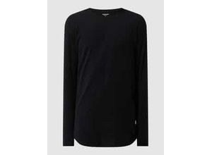 5715102201235 - Longsleeve mit geripptem Rundhalsausschnitt Modell ENOA