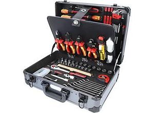 4042146679739 - 1 4 + 1 2 Elektriker-Werkzeugkoffer 128 Teile FlankTraction KS Tools