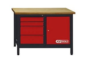 4042146546826 - Kstools - ks tools Werkbank mit 4 Schubladen und 1 Tür H840xB1200xT600mm