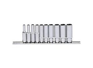 4042146076484 - Kstools - ks tools 1 4 CHROMEplus Sechskant-Stecknuss-Satz lang 10-tlg 4-13mm